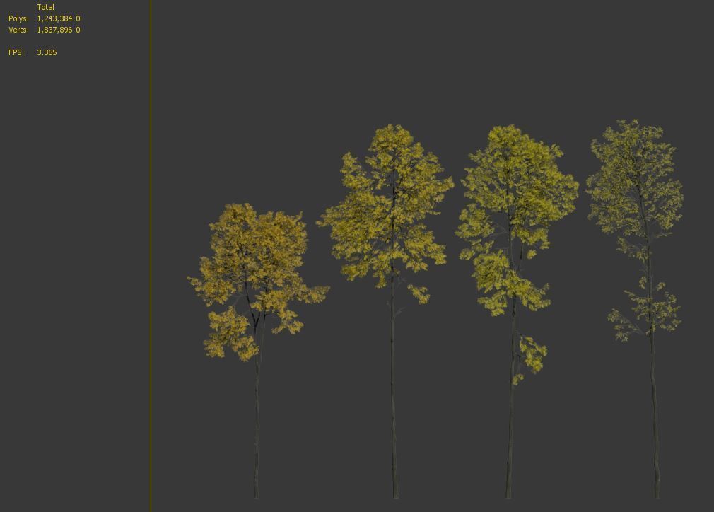 Autumn forest trees 3D model | CGTrader