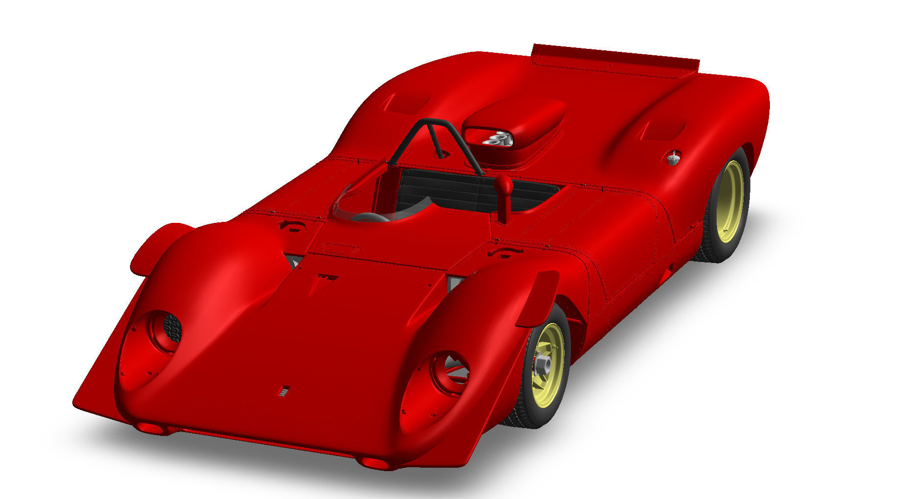 Ferrari 312 P Spyder Classic - Car Kit 3D model 3D printable | CGTrader