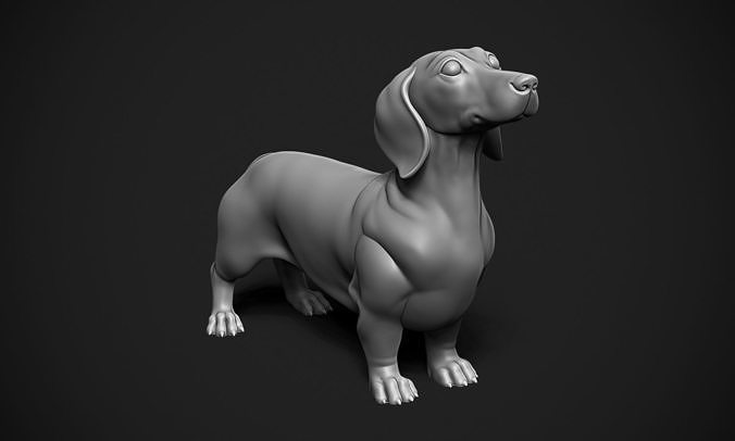 Dachshund 3D model 3D printable | CGTrader