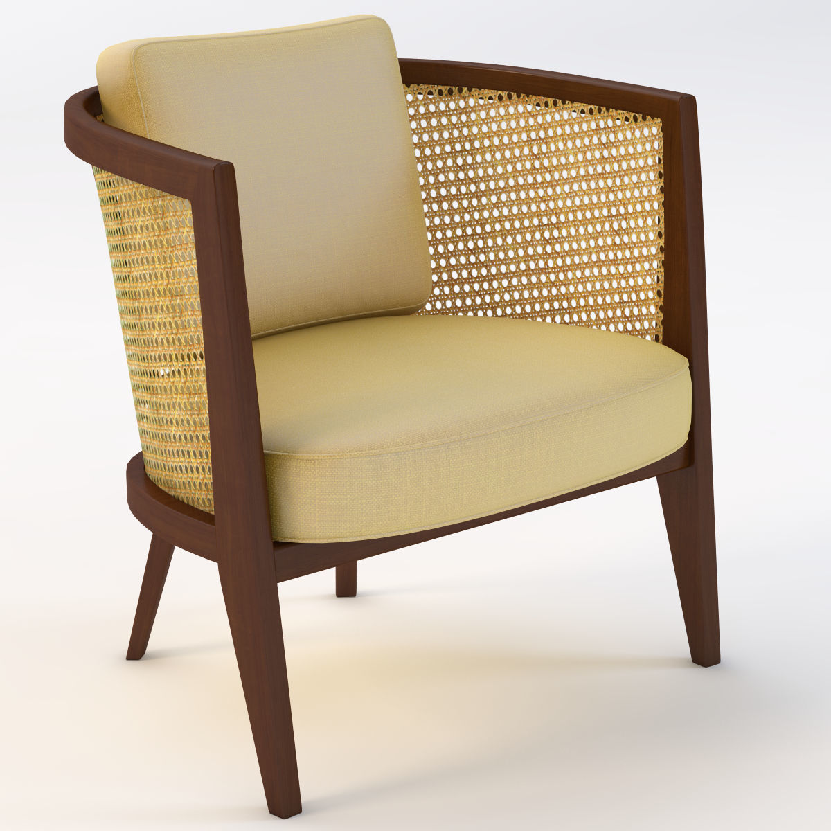 Mid century Cane hoop chair 3D model | CGTrader