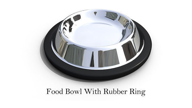 Food Bowl With Rubber Ring 3D model | CGTrader