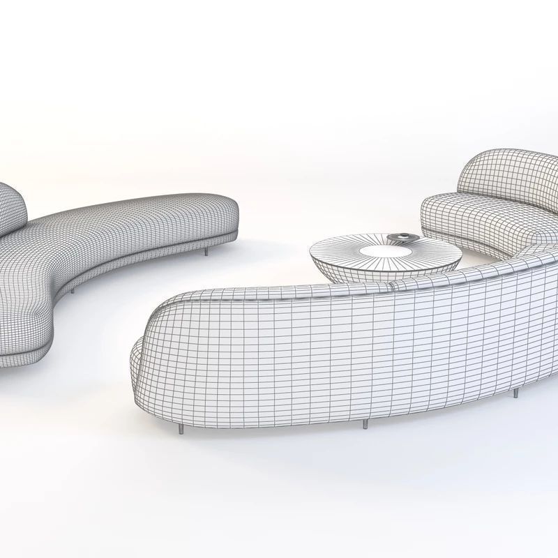 Ramy Fischler Place De Colombie Sofa Set 3D model | CGTrader