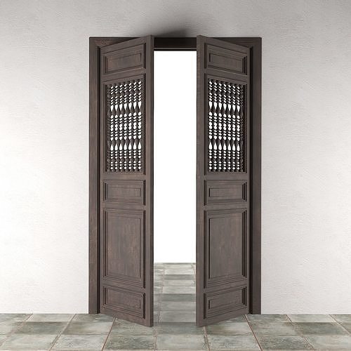 3D model indochine door 01 VR / AR / low-poly | CGTrader