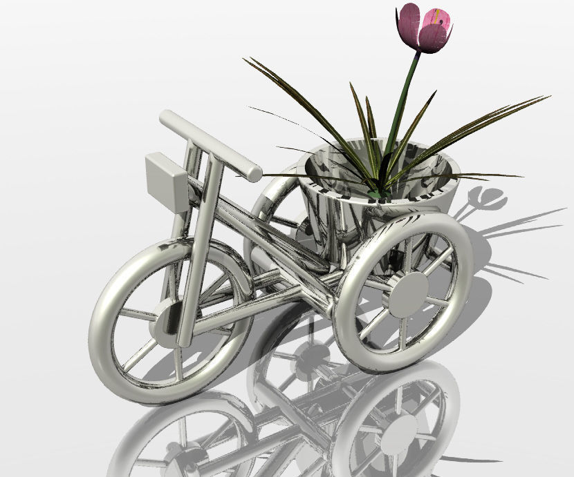 decorative flower pot 3D model | CGTrader