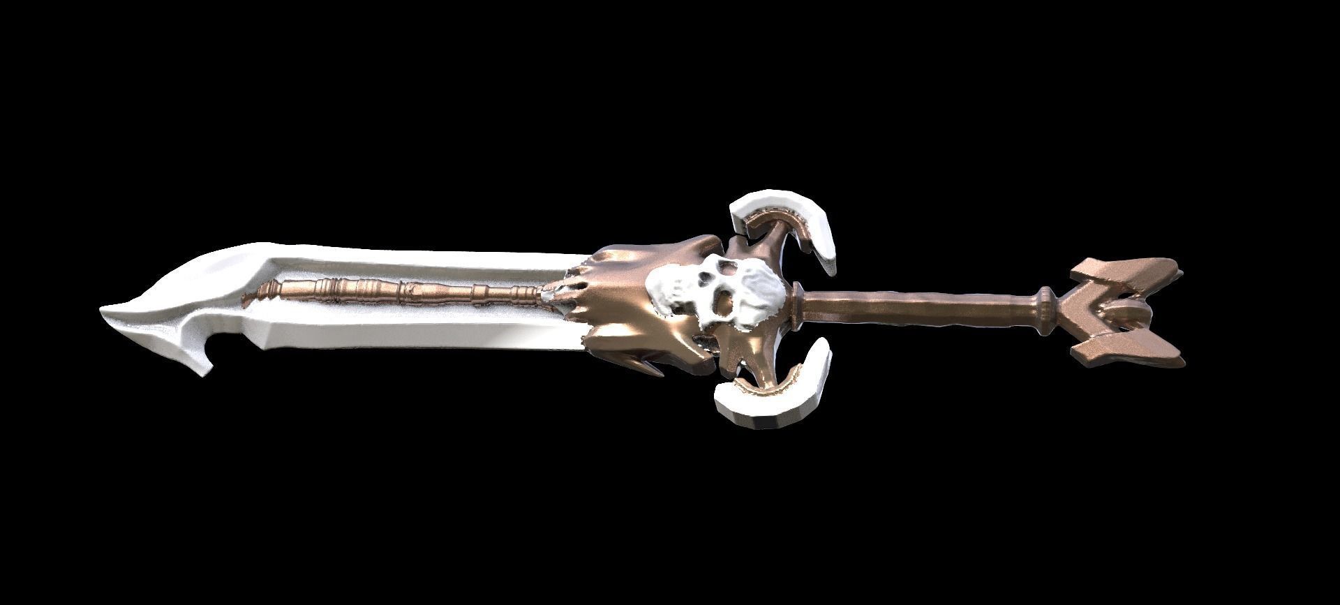 Grim Reaper Sword Bone Claymore 3D model | CGTrader