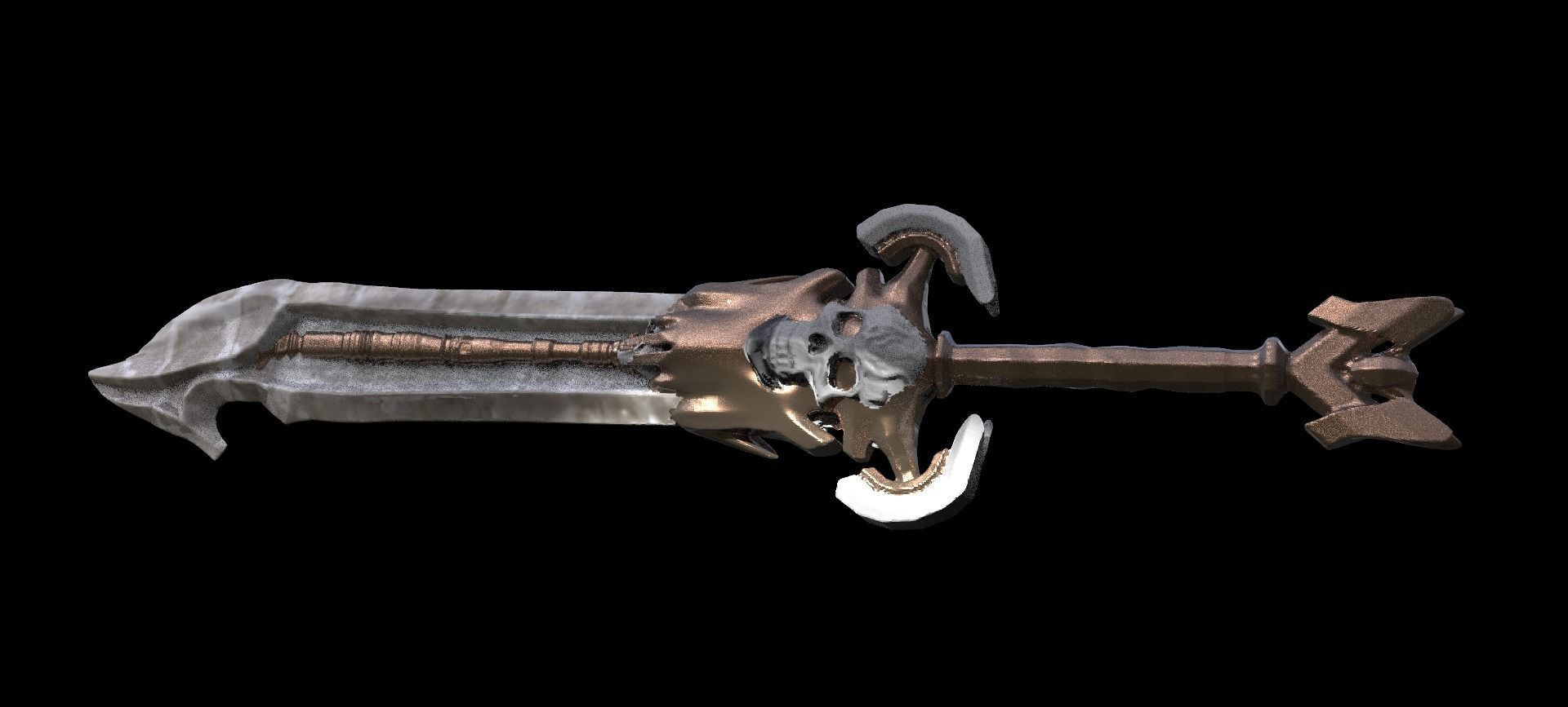 Grim Reaper Sword Stone Claymore 3D model | CGTrader