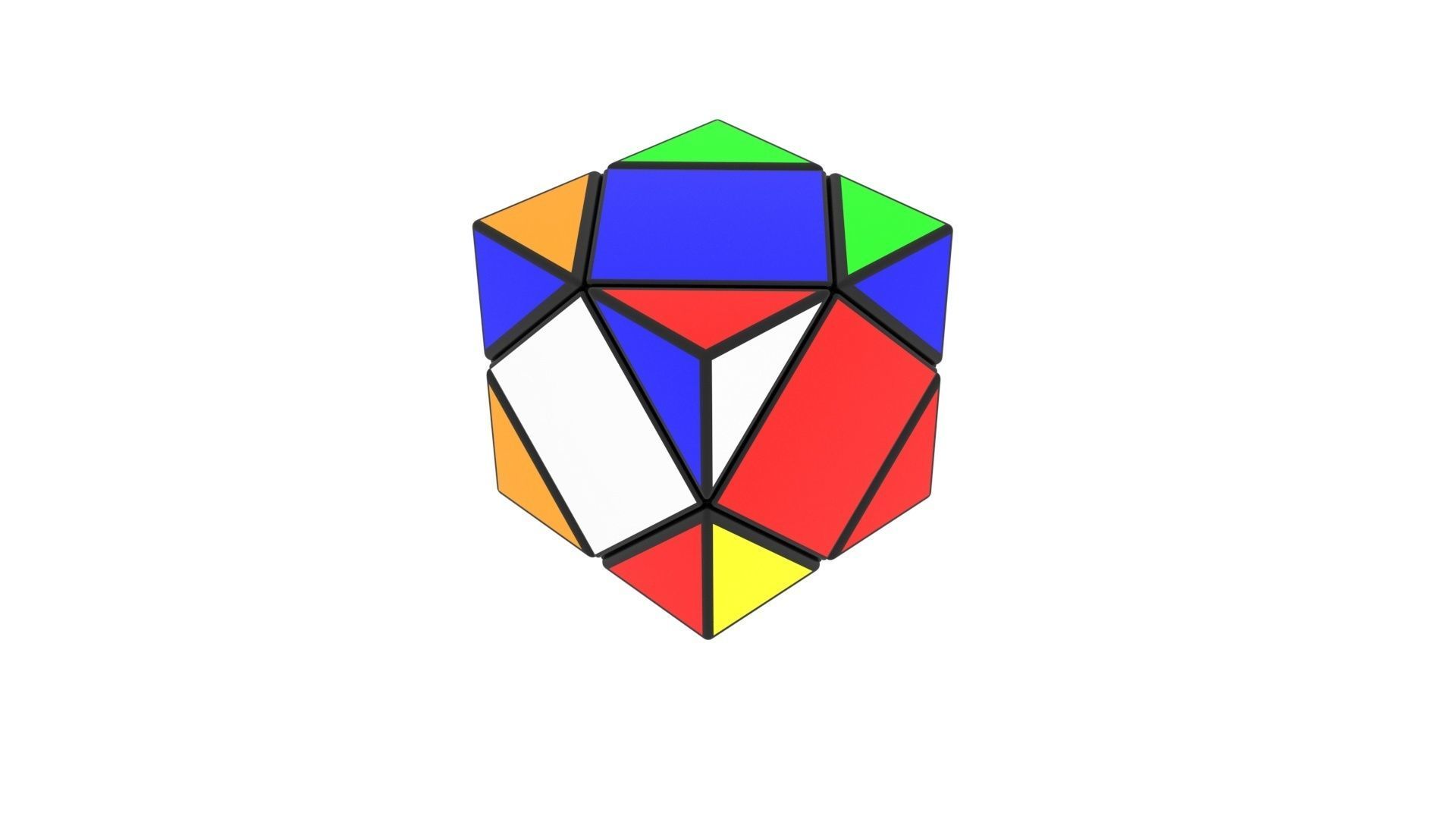 Skewb Puzzle With Solving Animation 3D model animated | CGTrader