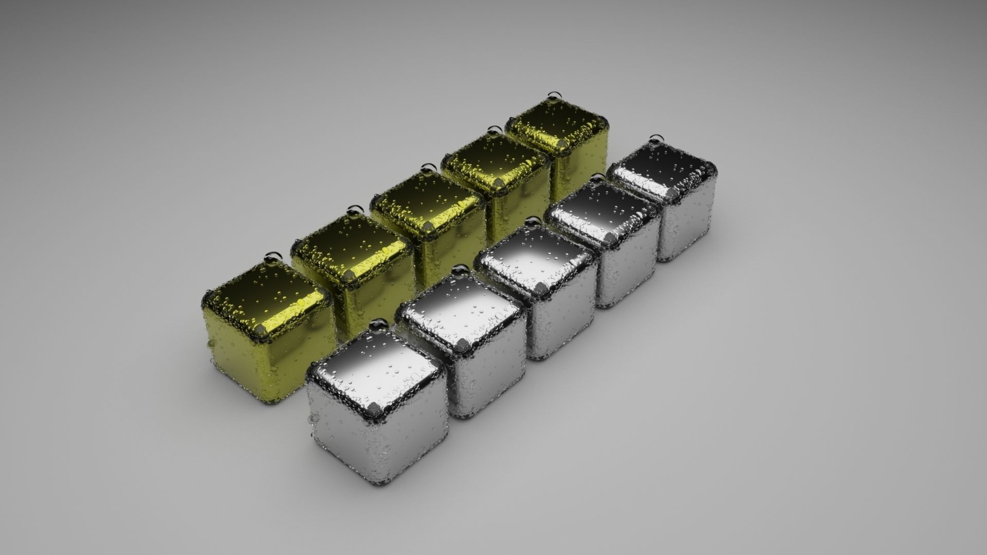 Metal Ice Cubes 3D model | CGTrader