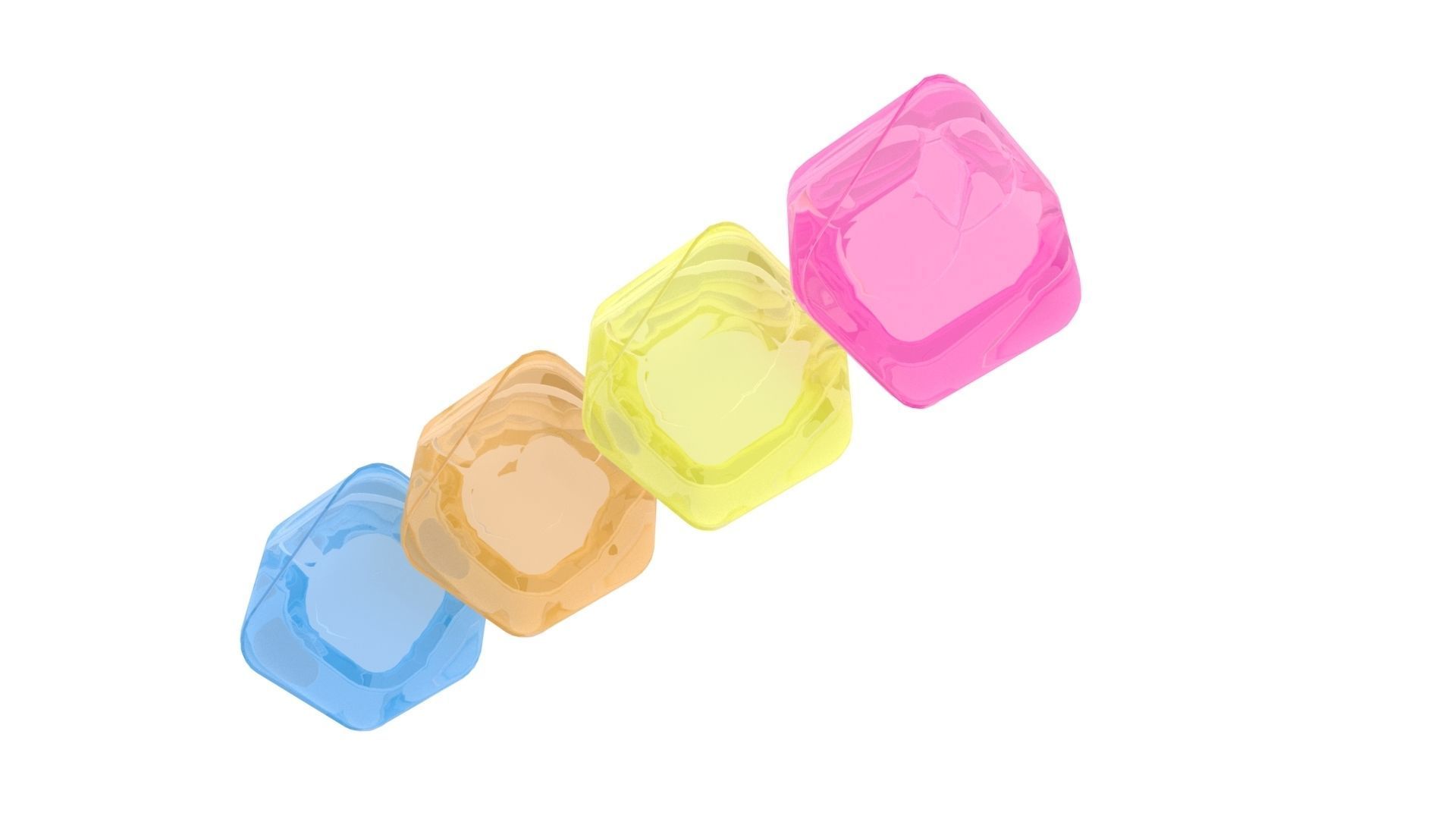 Plastic Ice Cubes 3D model | CGTrader