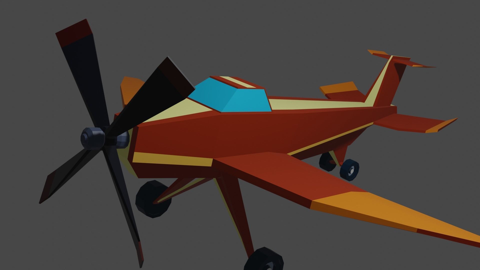 3D model Propeller Airplane VR / AR / low-poly | CGTrader