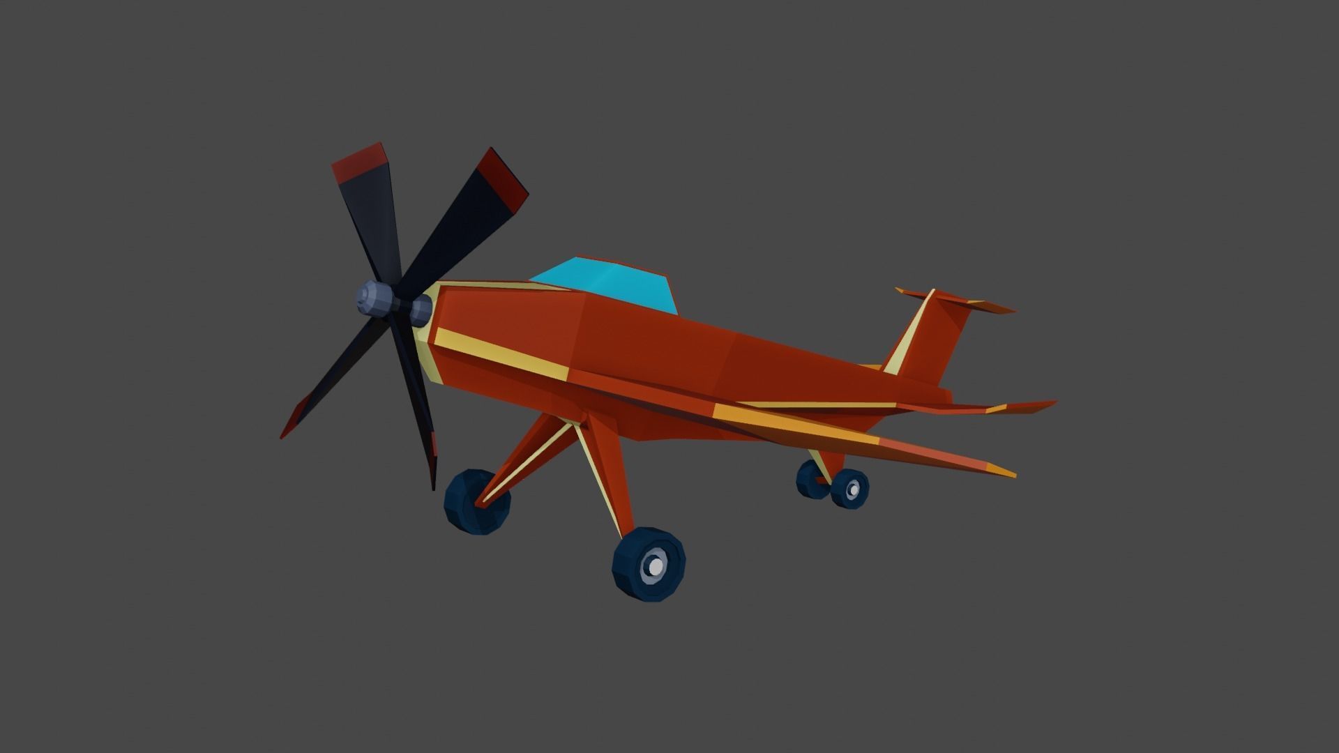 3D model Propeller Airplane VR / AR / low-poly | CGTrader