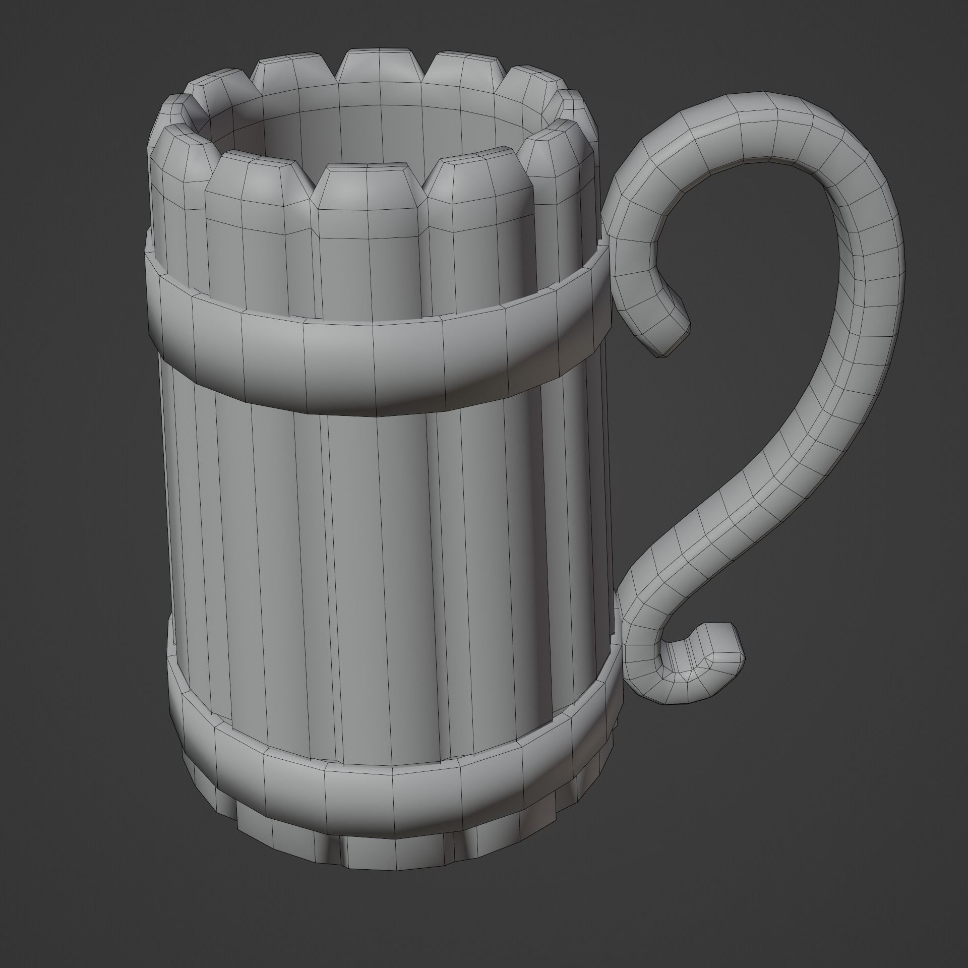Mug Low-poly Game Asset PBR Game Ready free VR / AR / low-poly 3D model ...