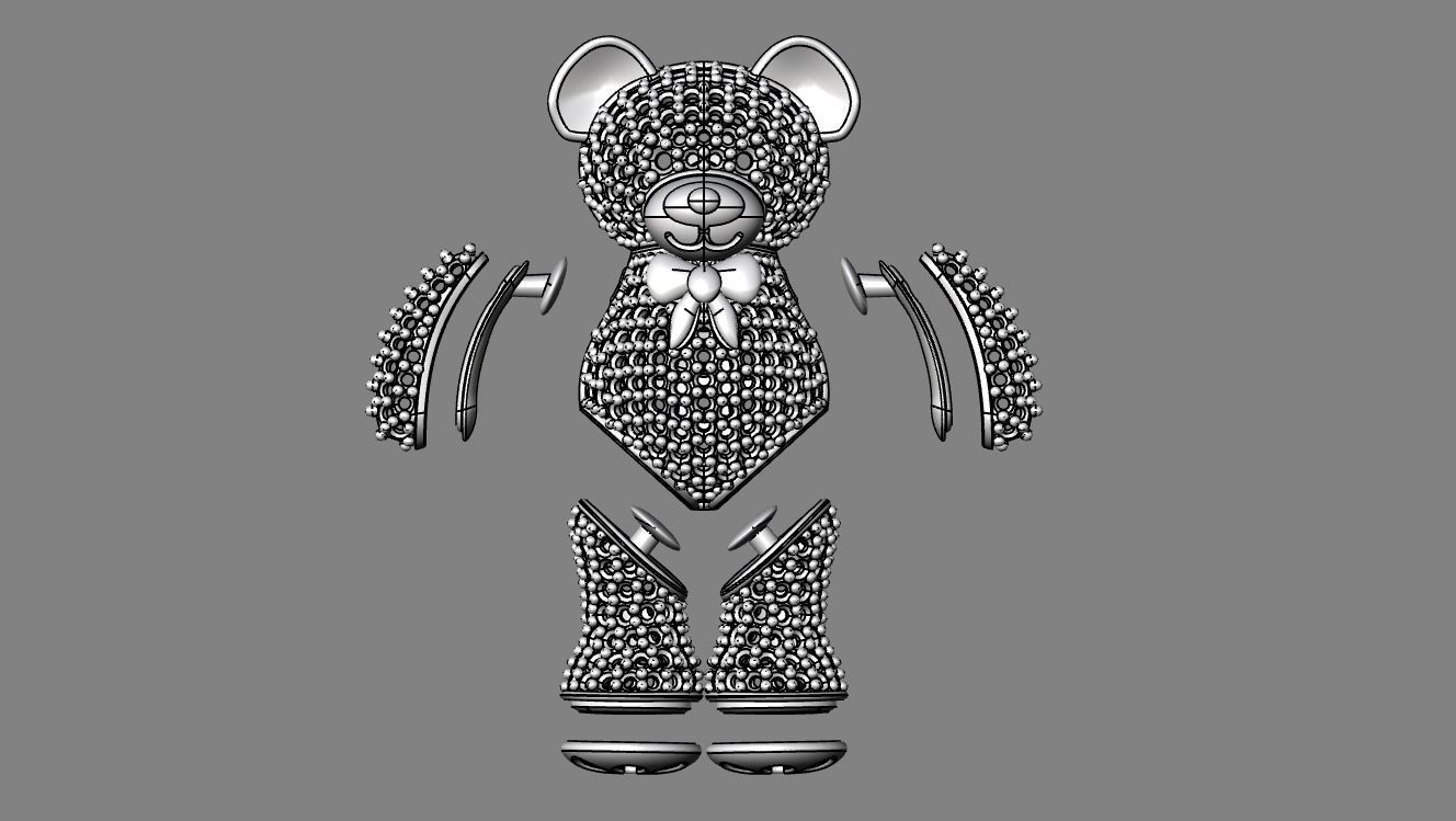 Teddy bear 3D model 3D printable | CGTrader