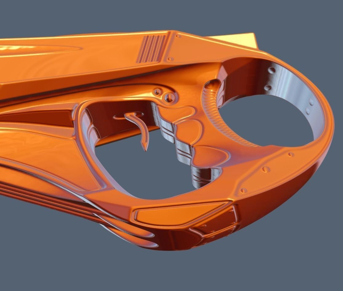 Futuristic Handgun High Poly 3D model | CGTrader