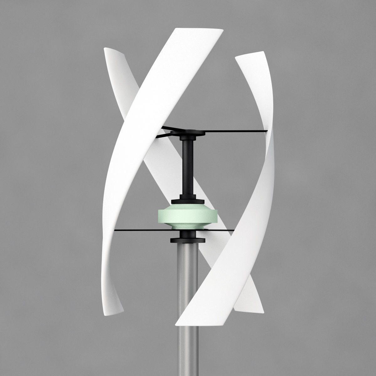 3D model Small Vertical Axis Wind Turbine VAWT Darrieus Helix VR / AR ...