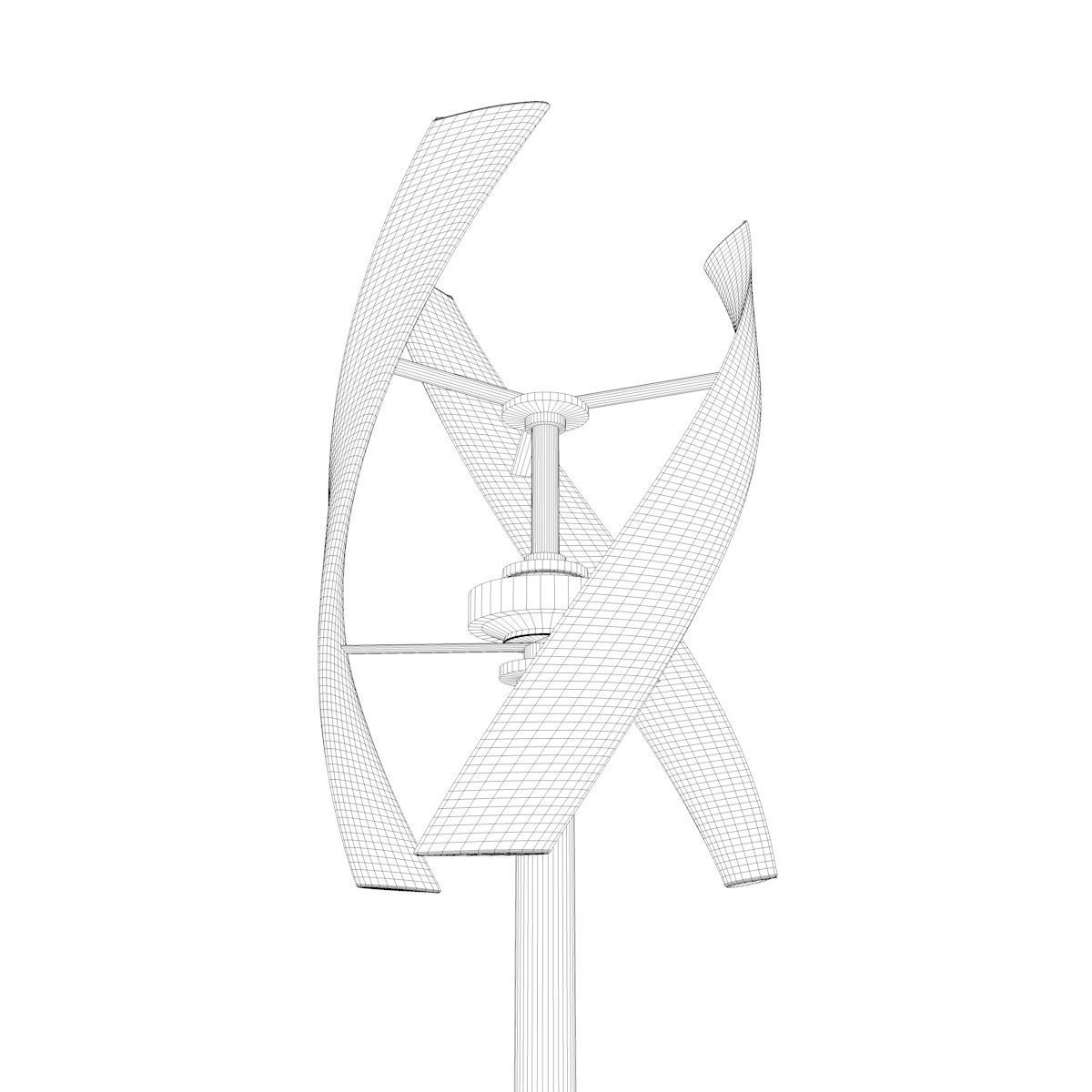 3D model Small Vertical Axis Wind Turbine VAWT Darrieus Helix VR / AR ...