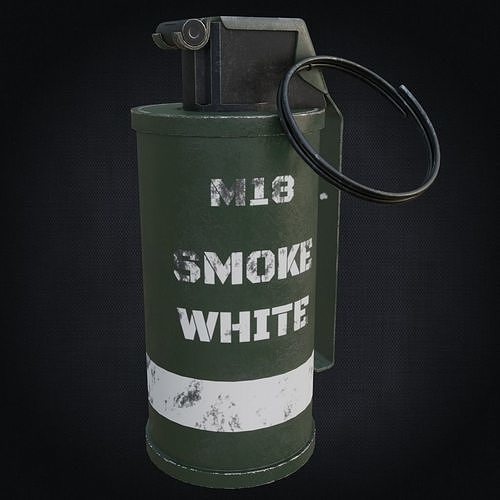 Smoke grenade free VR / AR / low-poly 3D model rigged | CGTrader