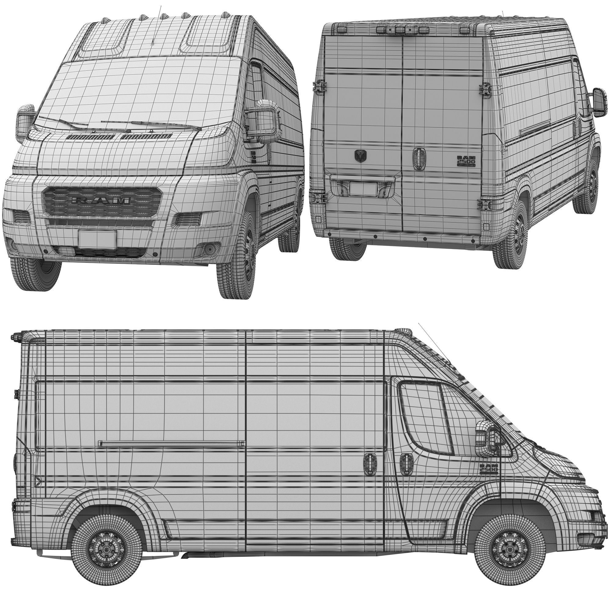 RAM PROMASTER 1500 2500 3500 3D Model Collection | CGTrader