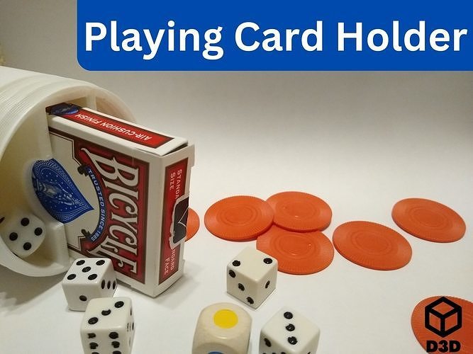 Multiple Compartment Playing Card Holder 3D model 3D printable | CGTrader