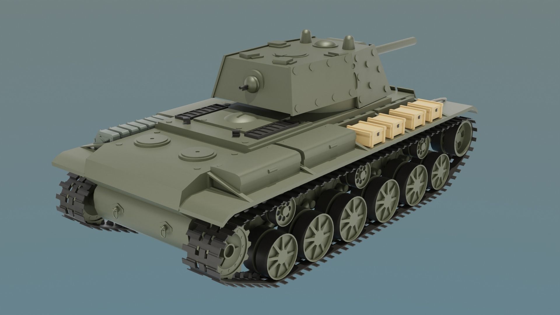 KV 1 Heavy Tank Low poly 3D model rigged | CGTrader