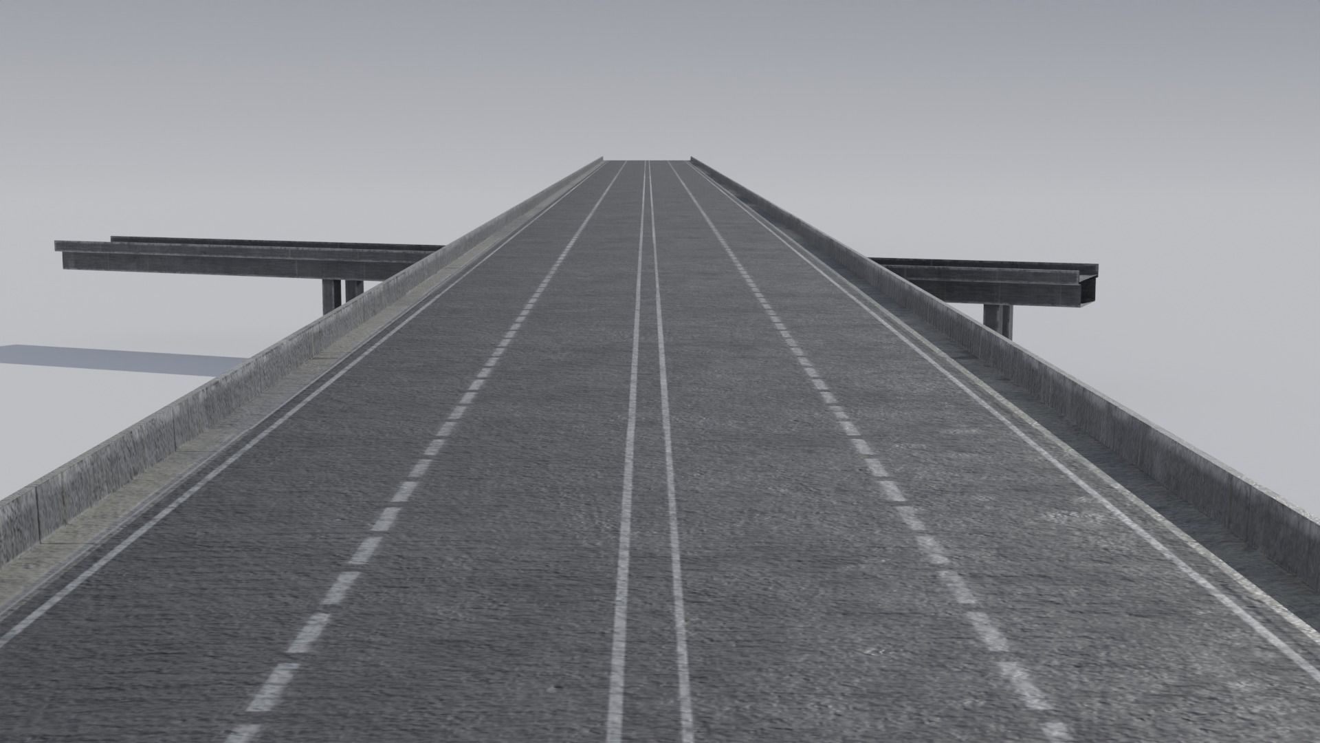 3D model Dystopian Highway Scene with 8K and 4K Textures VR / AR / low ...