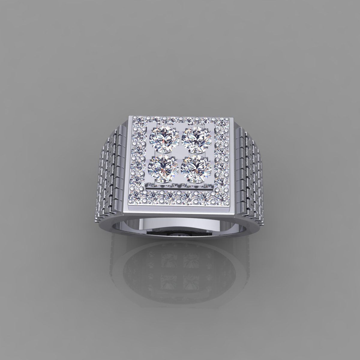 Design Mens Ring 3d Model and Render Detail 3D model 3D printable ...