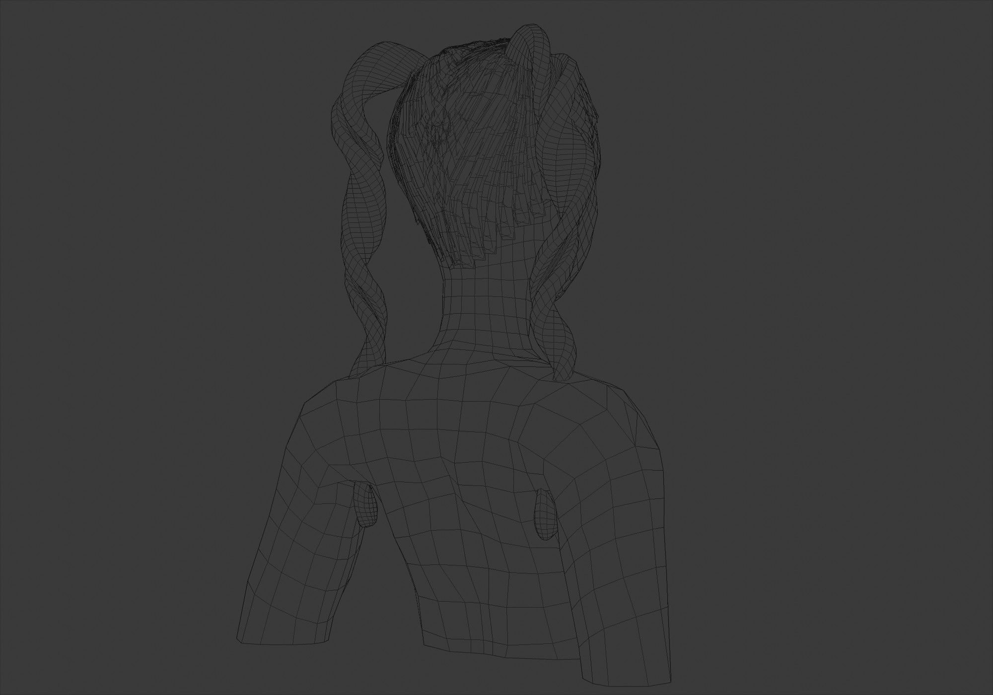 Pretty Ponytails Hairstyle V10521 3D model | CGTrader
