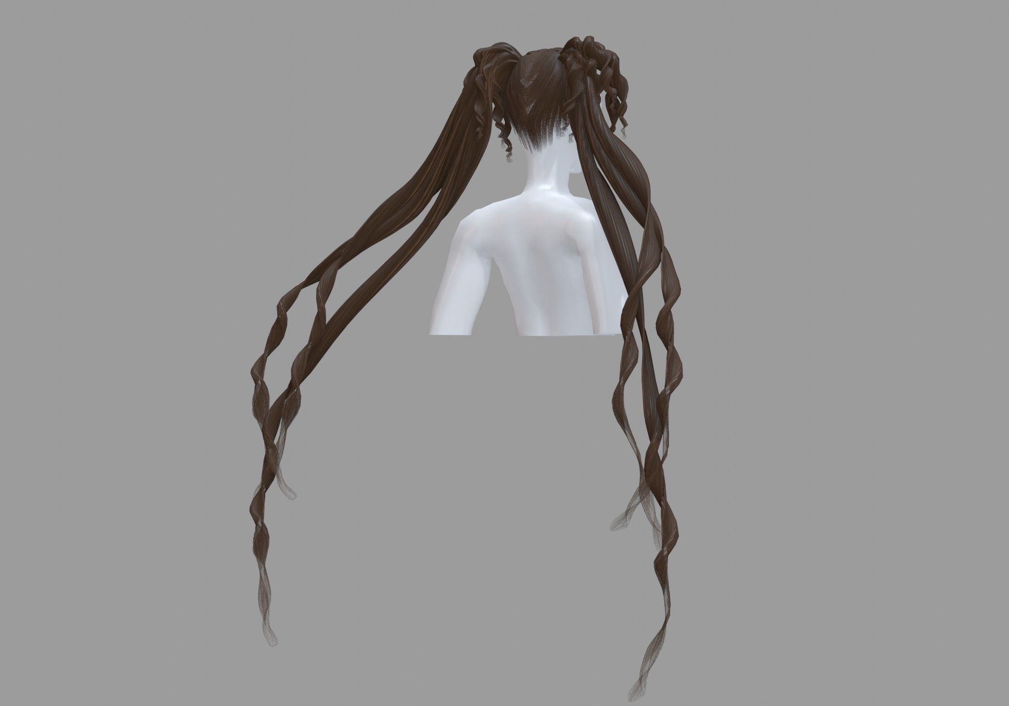 Pigtails Stylized Hairstyle V29241 3D model | CGTrader
