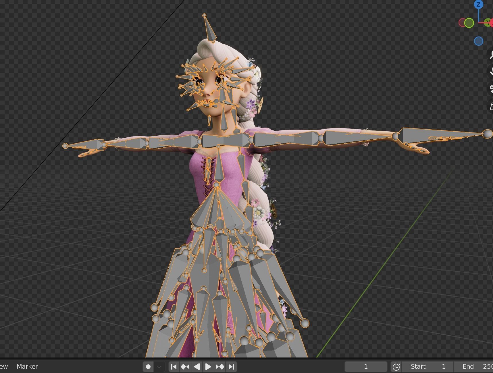 3D model RAPUNZEL from Tangled RIG ANIMATED VR / AR / low-poly | CGTrader