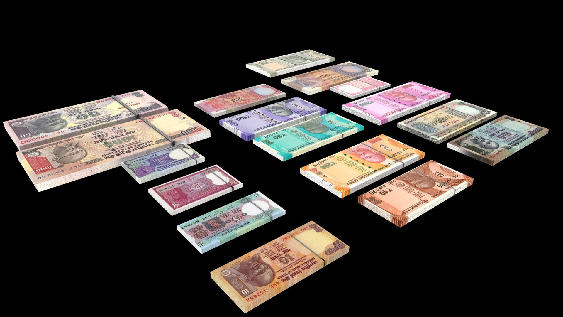 india currency 3D model | CGTrader