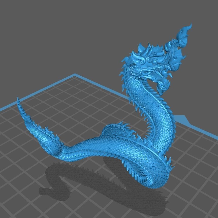 Phayanakh serpent Naga animals in Thai literature 3D model 3D printable ...