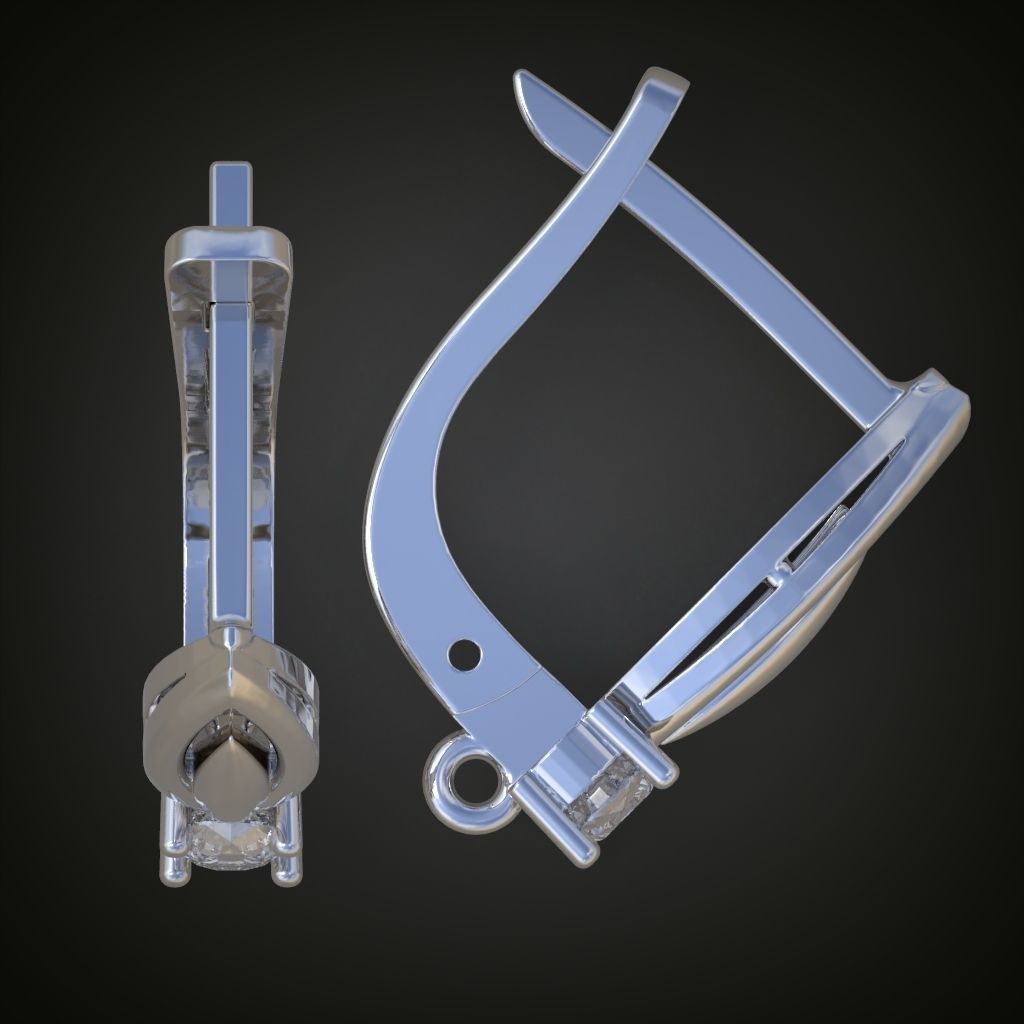 Earring 3D model 3D printable model 0153 3D model 3D printable | CGTrader