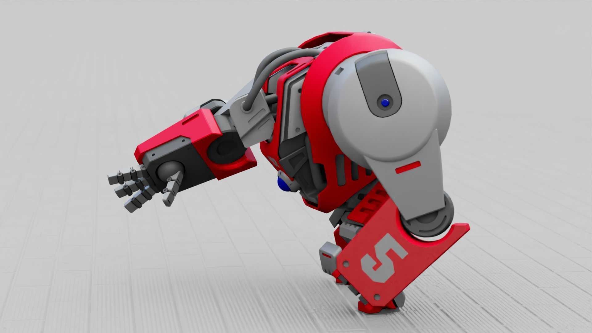 BATTLE GORILLA BOT RIGGED 3D model rigged | CGTrader