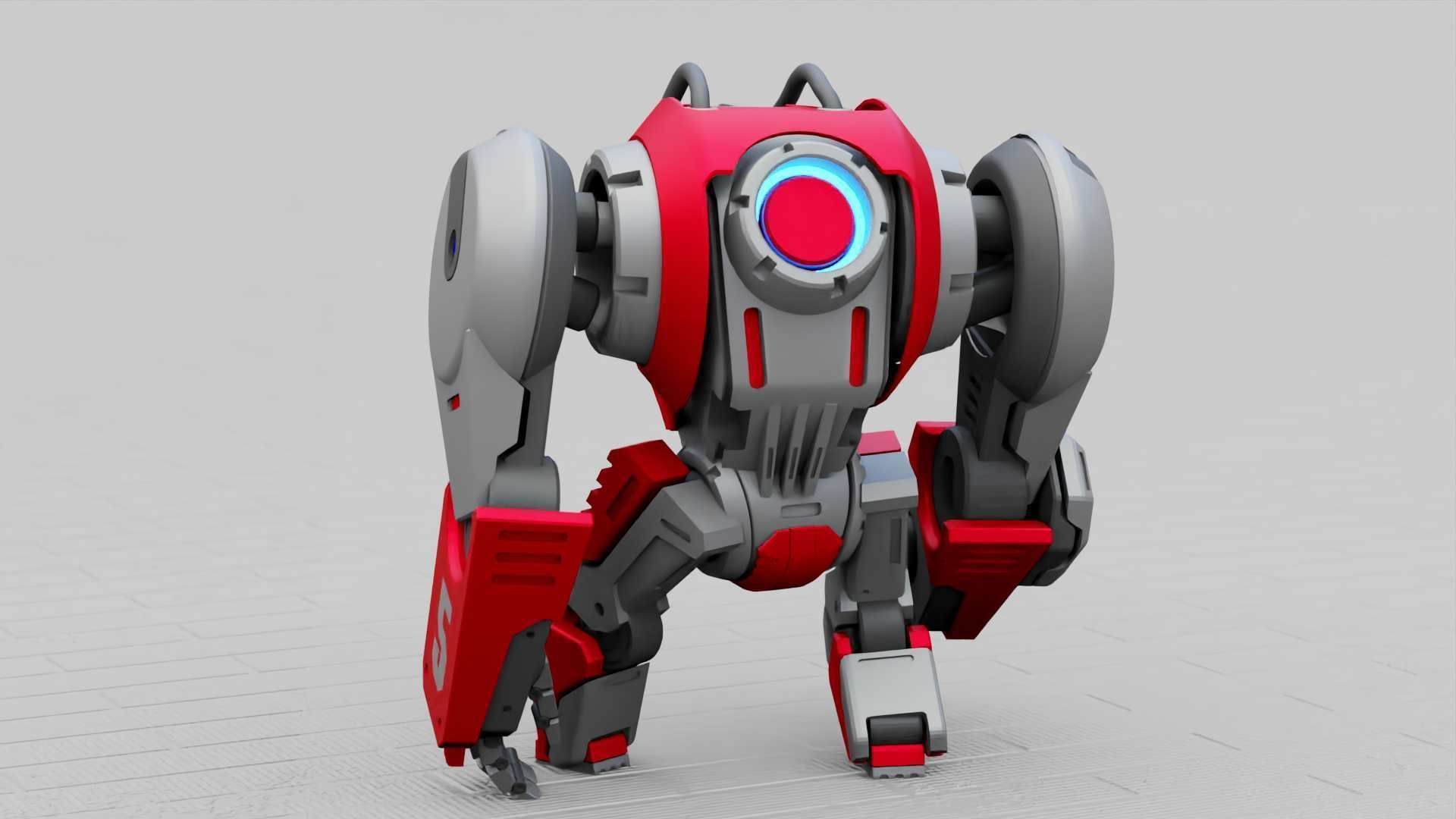 BATTLE GORILLA BOT RIGGED 3D model rigged | CGTrader
