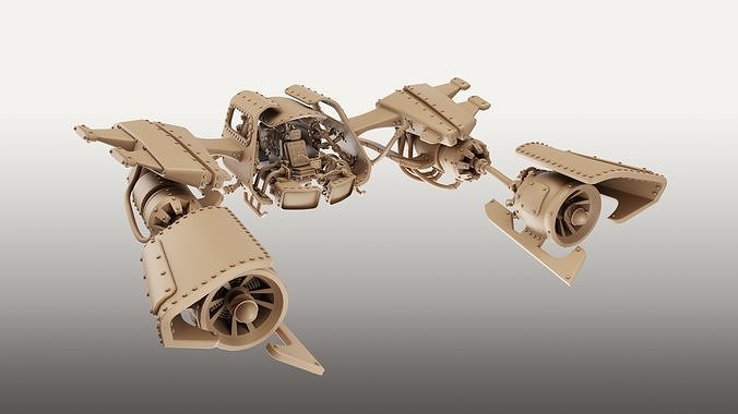 3D model Lowpoly Steampunk Race Pod VR / AR / low-poly | CGTrader