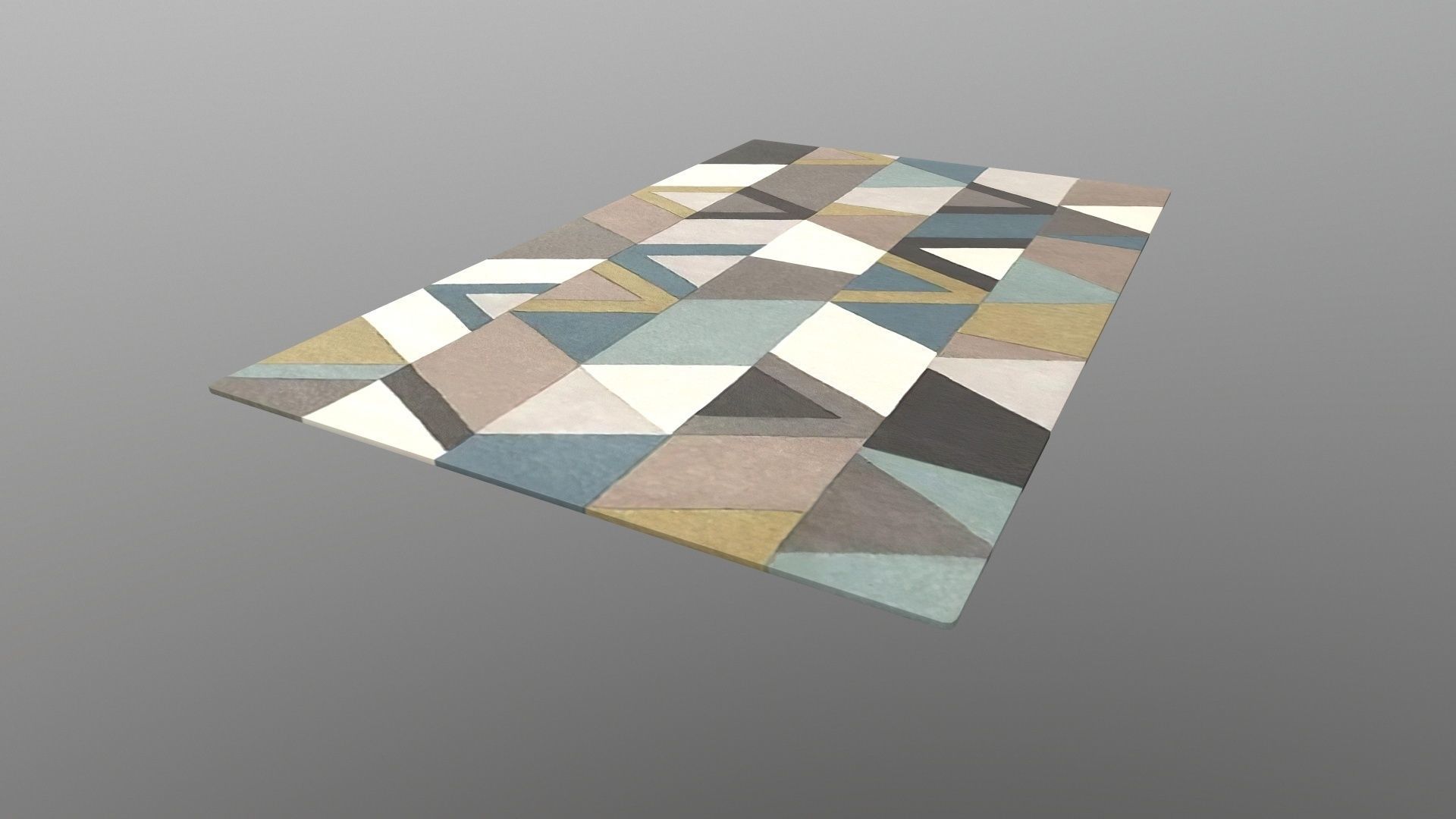 Mat 3d Model rug with triangles 3D model | CGTrader