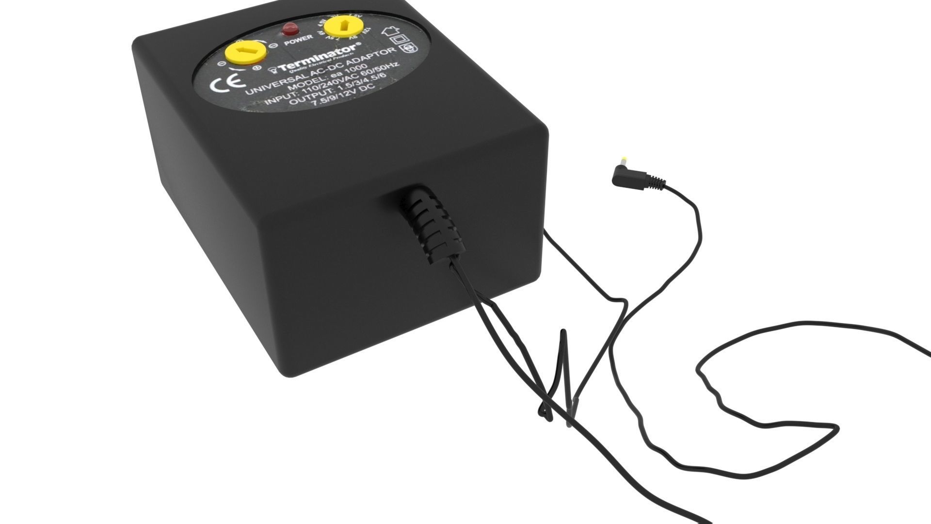 Terminator Ac Dc Power Adapter 3D model | CGTrader