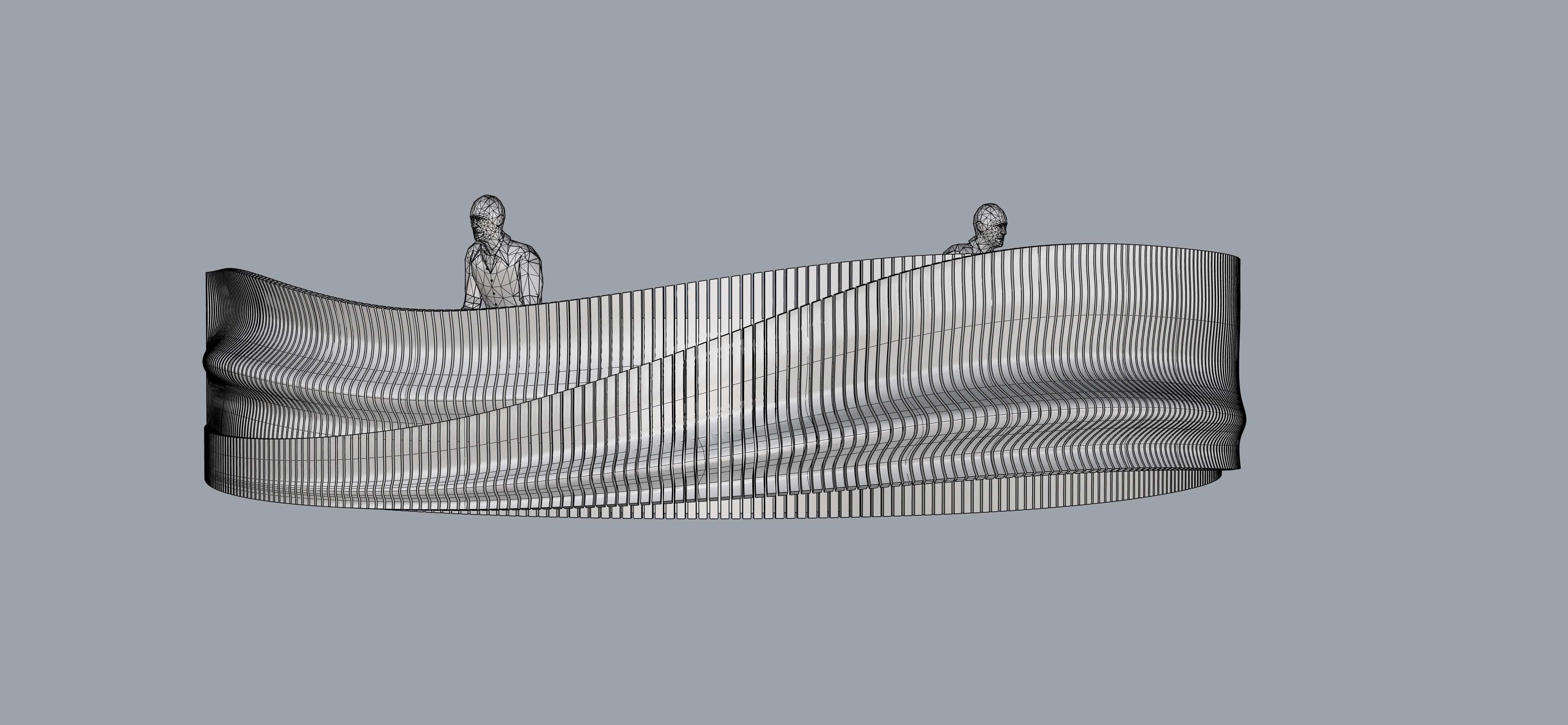 Parametric Counter Desk 02 3D model | CGTrader