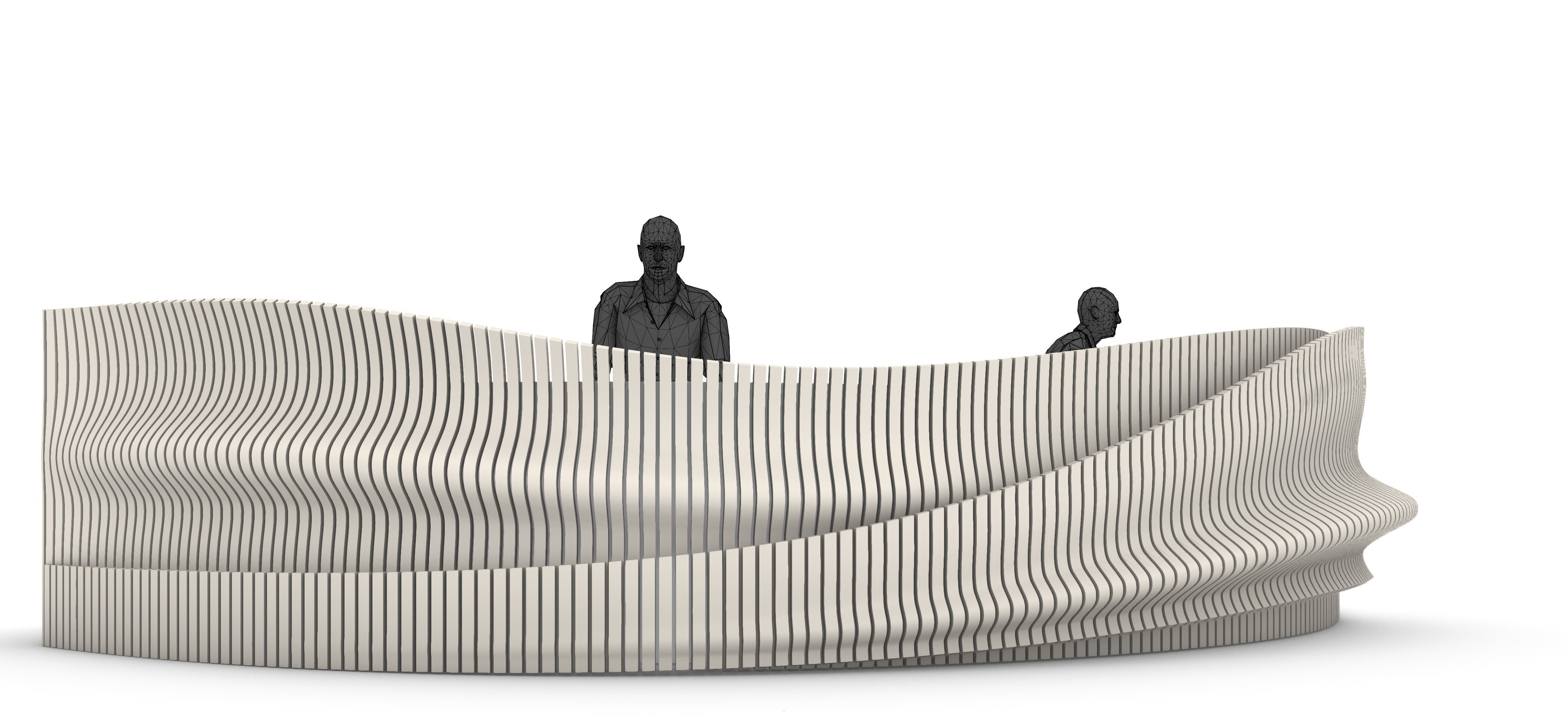 Parametric Counter Desk 02 3D model | CGTrader