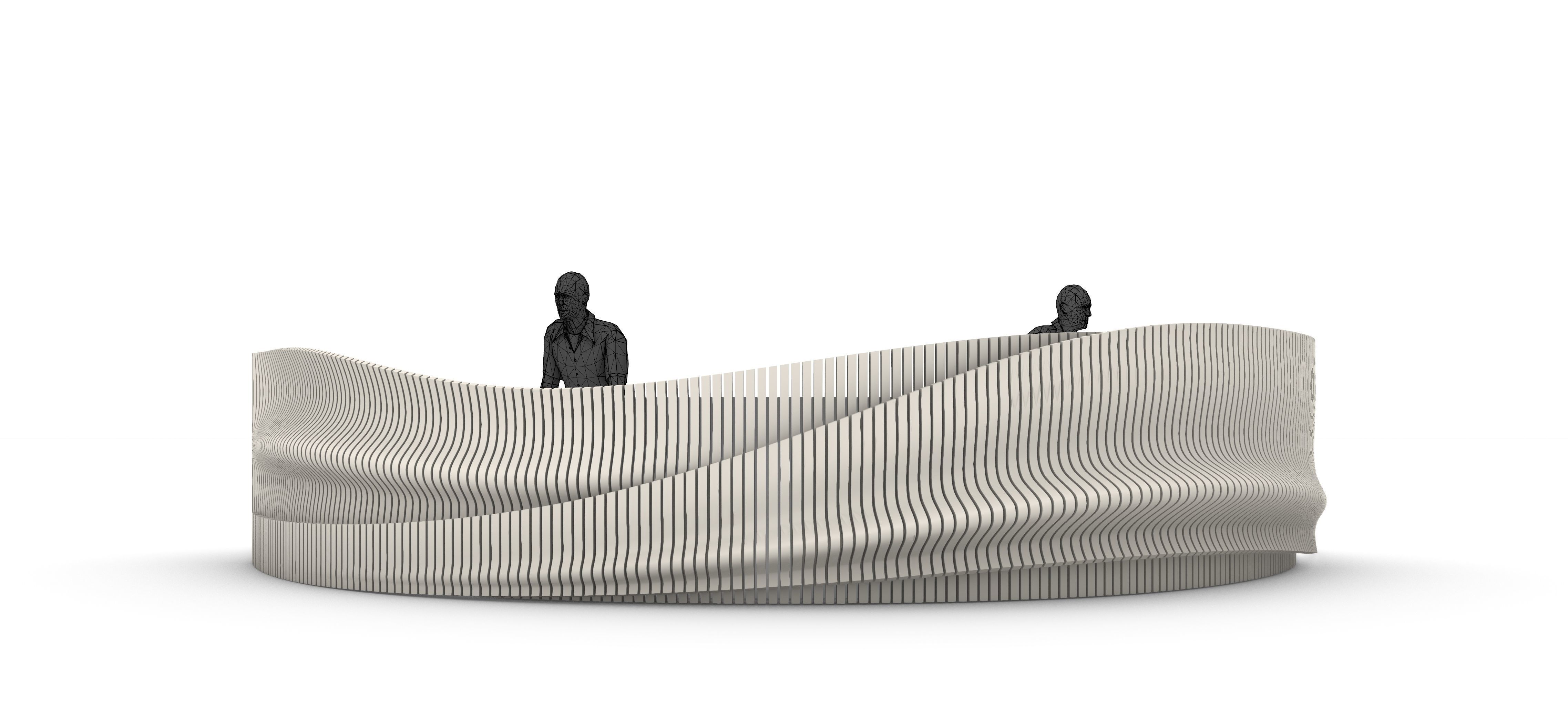 Parametric Counter Desk 02 3D model | CGTrader