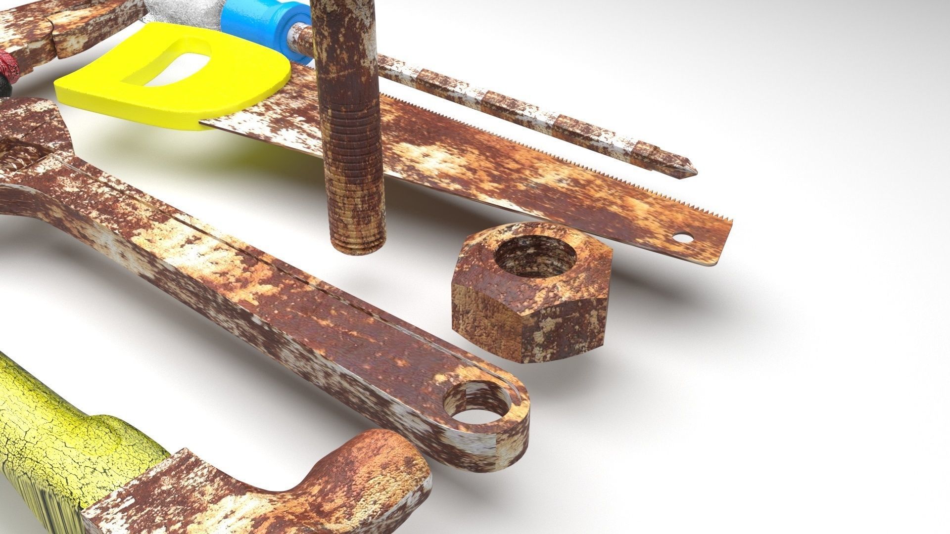 Old Tools Set 3D model | CGTrader