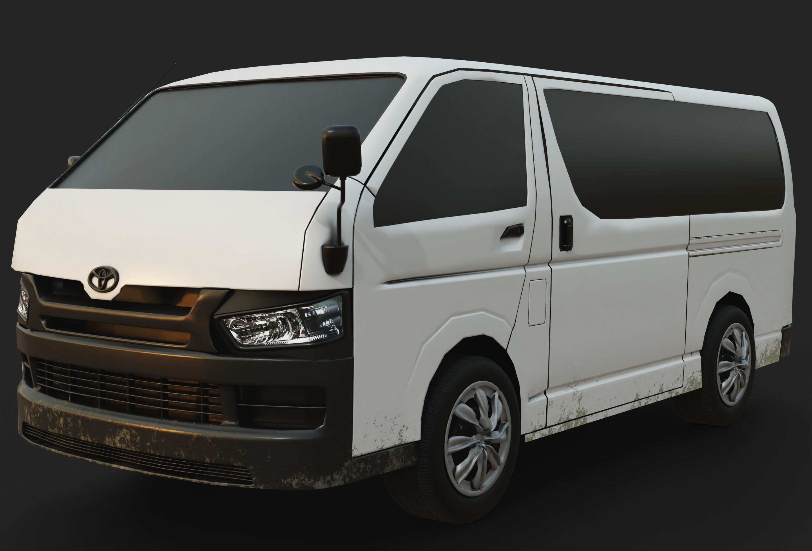 3D model Toyota hiace van car VR / AR / low-poly | CGTrader