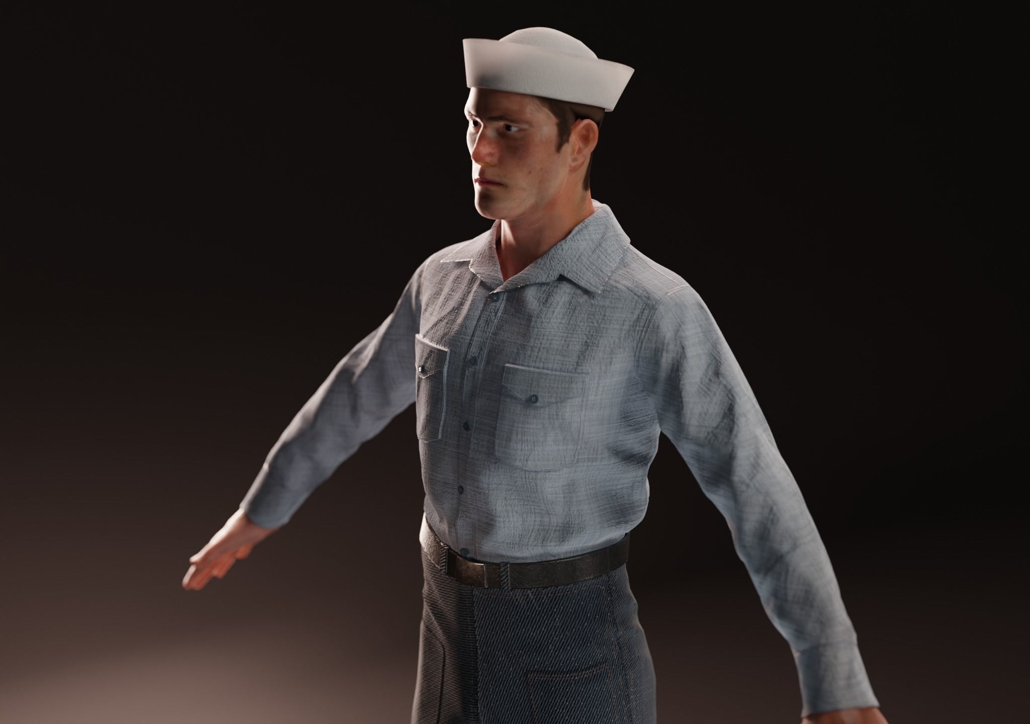3D model WW2 US Navy Uniforms VR / AR / low-poly | CGTrader