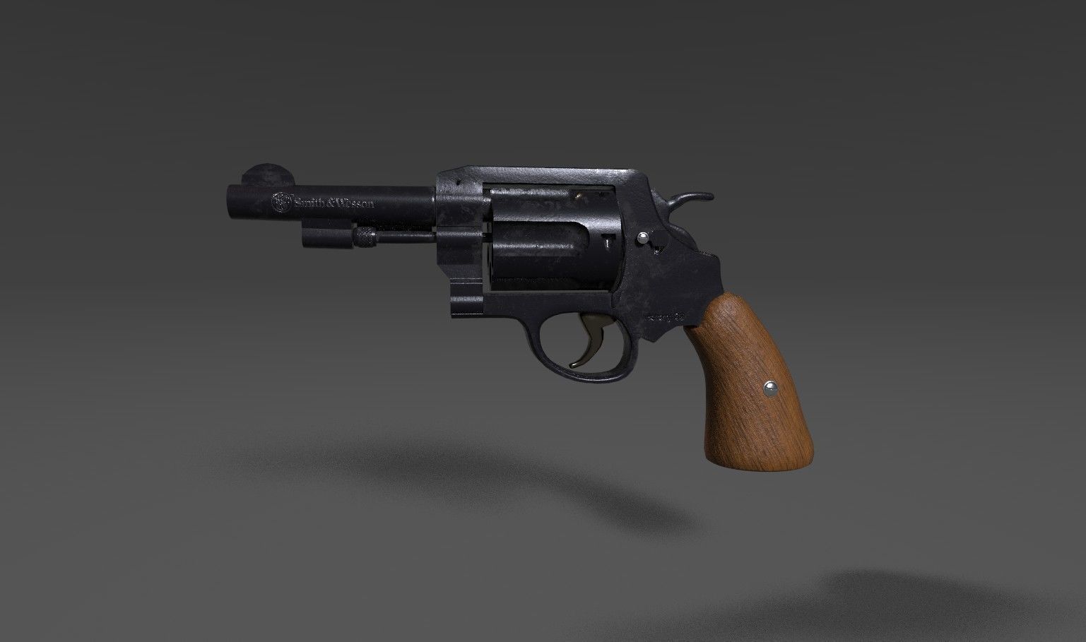 3D model Modern Revolver 2 VR / AR / low-poly | CGTrader