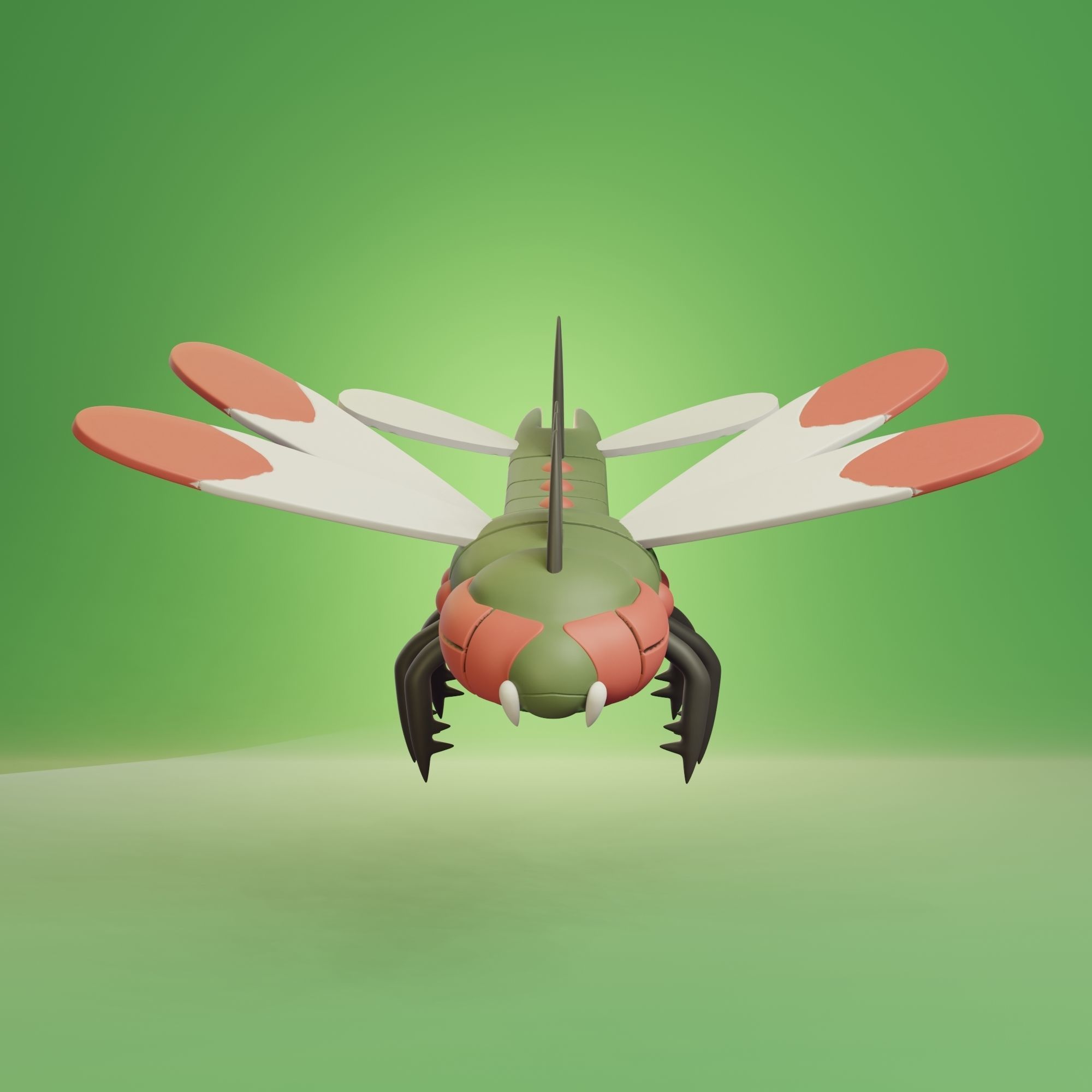 Pokemon - Yanmega with base 3D model 3D printable | CGTrader