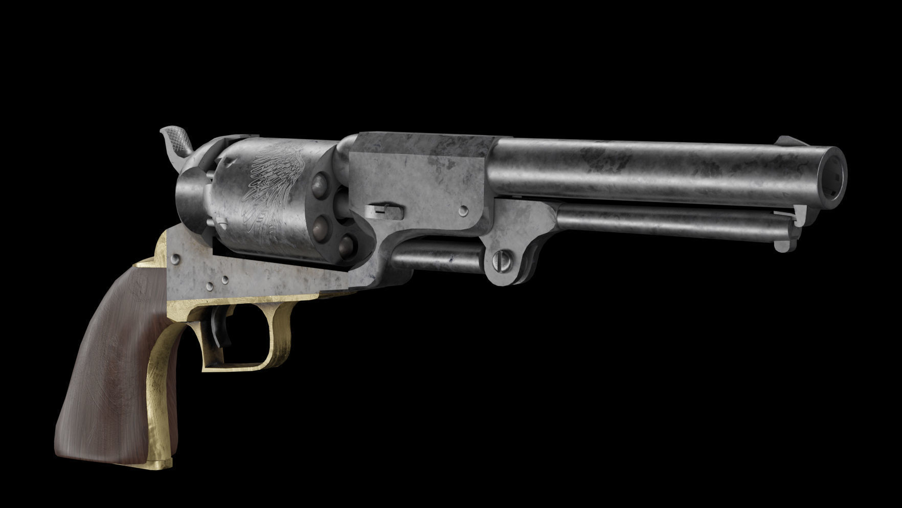 Colt Dragoon 3D model | CGTrader