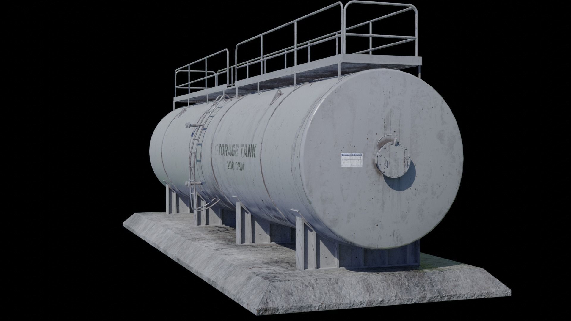 Oil storage tank 1A 3D model | CGTrader