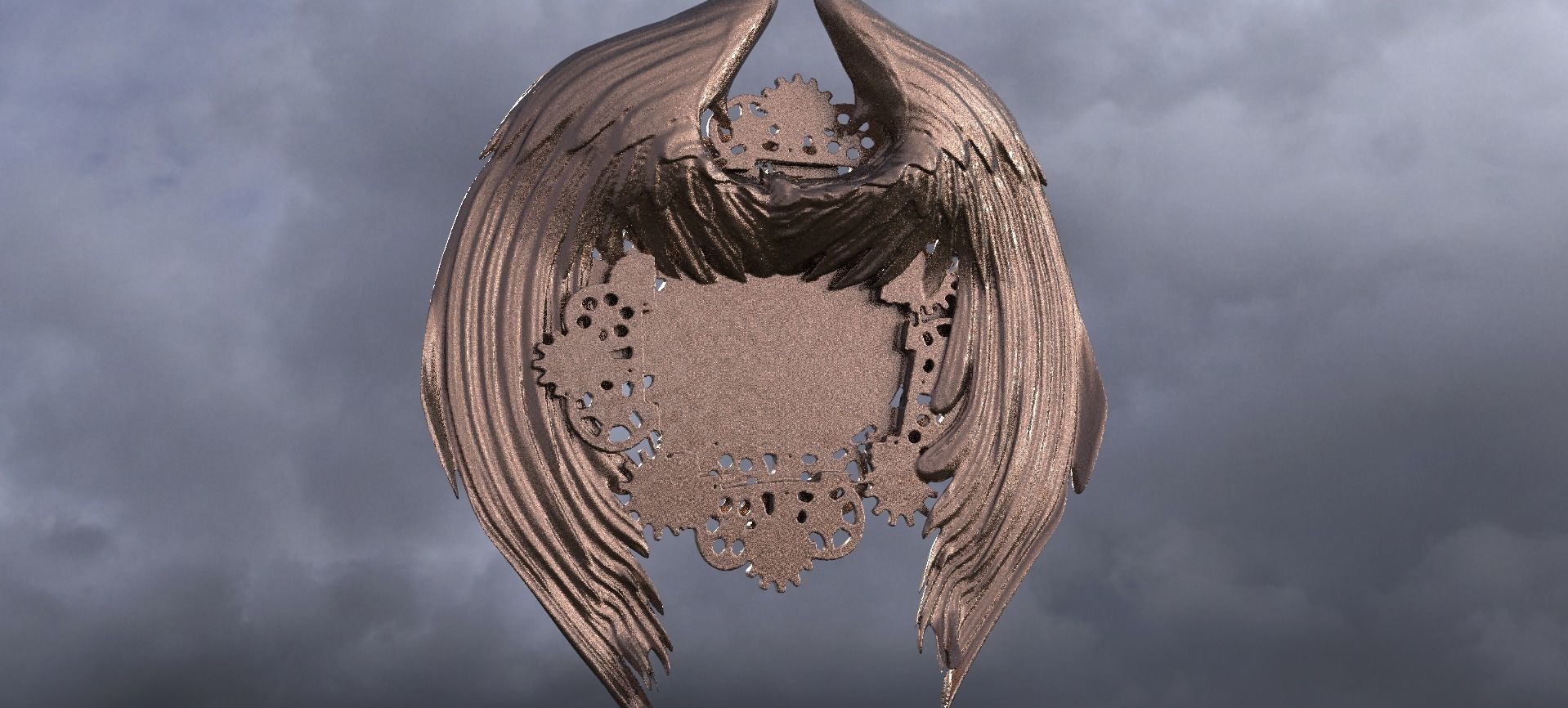 Angel Clockwork Wall Art 3D model | CGTrader