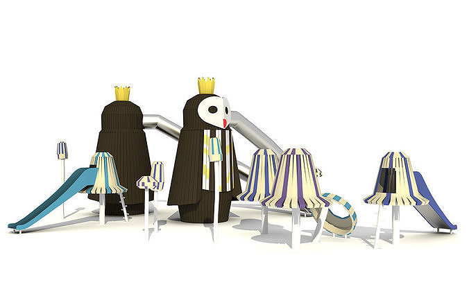 Wooden Owl Playground Set 3D model | CGTrader