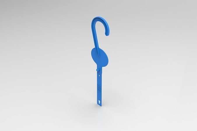 PLASTIC HOOK 3D model 3D printable | CGTrader